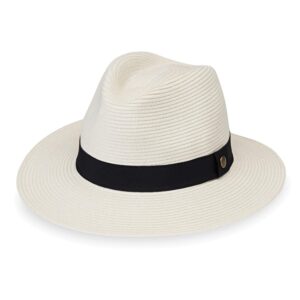 wallaroo hat company men’s palm beach fedora – upf 50+ sun protection, packable design and adjustable sizing – stylish sun-smart hat for everyday adventures and travel (medium/large, ivory)