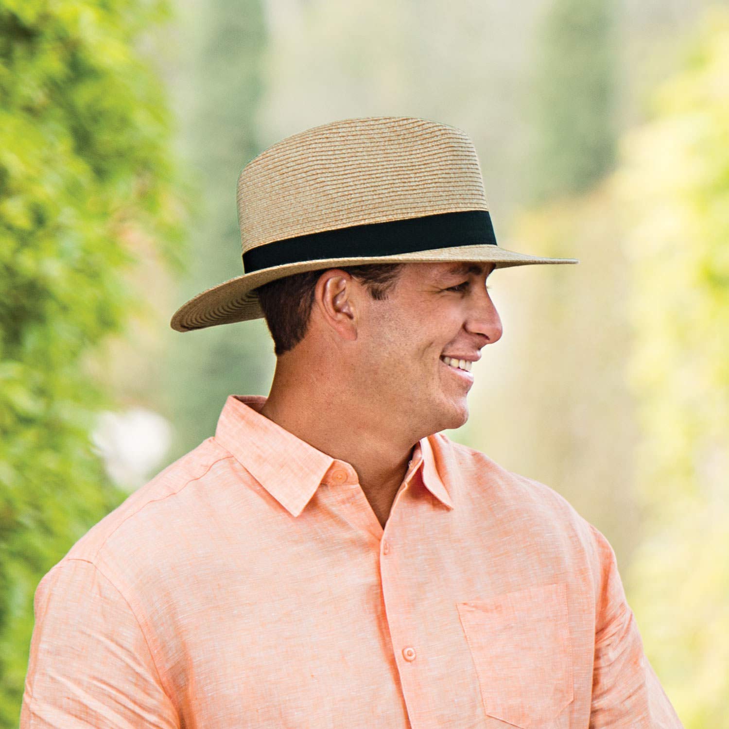 Wallaroo Hat Company Men’s Palm Beach Fedora – UPF 50+ Sun Protection, Packable Design and Adjustable Sizing – Stylish Sun-Smart Hat for Everyday Adventures and Travel (Medium/Large, Ivory)