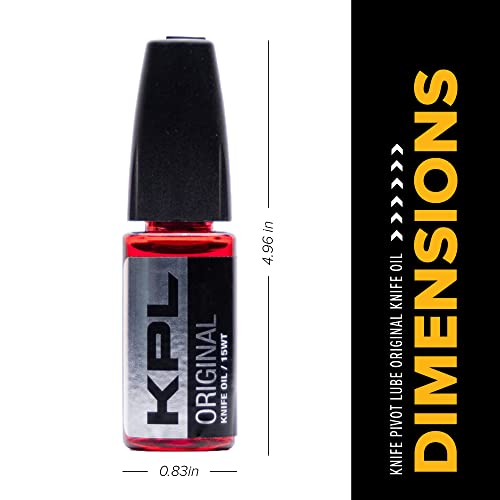 KNIFE PIVOT LUBE Original Knife Oil for Blades, Synthetic Pocket Knife Lubricant, Knife Honing Oil for Cleaning Knives, Premium Knife Oil Lubricant for Blade Care, Precision Knife Oiler Bottle (10ml)