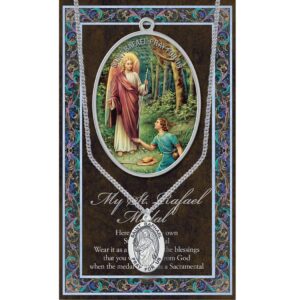 Rosemarie Collections Religious Saint Medal Pendant Necklace (St Raphael)