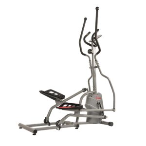 Sunny Health & Fitness Magnetic Elliptical Trainer Machine w/Device Holder, LCD Monitor, 220 LB Max Weight and Pulse Monitor - SF-E3810