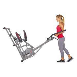 Sunny Health & Fitness Magnetic Elliptical Trainer Machine w/Device Holder, LCD Monitor, 220 LB Max Weight and Pulse Monitor - SF-E3810