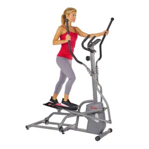 Sunny Health & Fitness Magnetic Elliptical Trainer Machine w/Device Holder, LCD Monitor, 220 LB Max Weight and Pulse Monitor - SF-E3810