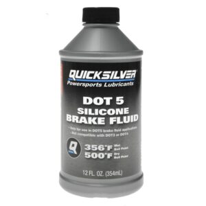 quicksilver 8m0128419 dot 5 brake fluid – 12 ounce, grey