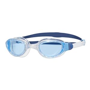 zoggs unisex's phantom 2.0 swimming goggles, white/blue/tint, one size