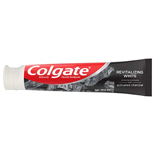 Colgate Charcoal Teeth Whitening Toothpaste, Natural Mint Flavor, Vegan, 4.6 Ounce, 2 Pack