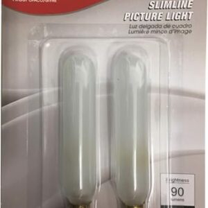 Satco S3715 Set of 2 Blister Packs Each with Two T6 Candelabra Tubular 15 Watt 120V Incandescent Dimmable Frosted Bulbs; Total of 4 Bulbs; C-5A Filament; E12 ANSI Base; 2700K Warm White