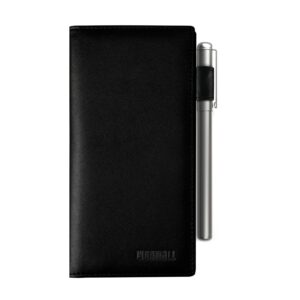 YOOMALL LYOOMALL Leather Checkbook Register Cover Holder Case with Pen Holder Slim Wallet