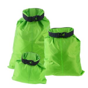 vorcool 3pcs waterproof dry bag storage pouch bag for camping boating kayaking rafting fishing green