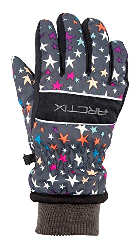 Arctix Kids Whiteout Insulated Ski Gloves, North Star Print Steel, Large