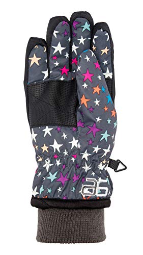 Arctix Kids Whiteout Insulated Ski Gloves, North Star Print Steel, Large