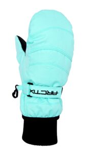 arctix kids freestyle insulated ski mittens, island azure, x-large