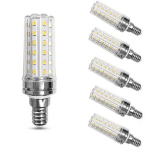 led corn light bulbs (6 pack) e14 base led candelabra bulb,12w (100w incandescent bulbs) decorative candle base e14 corn 3000k warm white led chandelier bulbs,ac85-265v