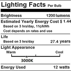 LED Corn Light Bulbs (6 Pack) E14 Base LED Candelabra Bulb,12W (100W Incandescent Bulbs) Decorative Candle Base E14 Corn 3000K Warm White LED Chandelier Bulbs,AC85-265V