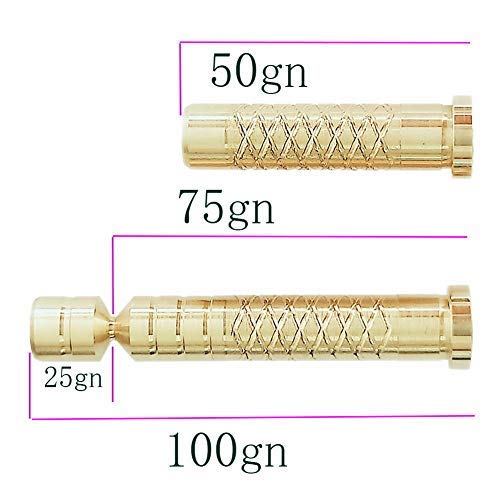 yeseje 50 Grain Brass Arrow Inserts Arrow Insert Glue Insert Inner Diameter .245 Carbon Arrow (12-Pack) (50)