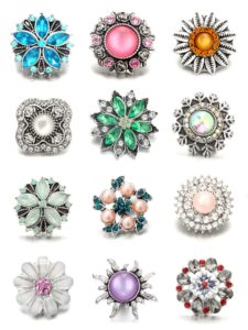 lovglisten 12pcs 20mm snap button chunk jewelry charms snap bracelet accessories for women (8)