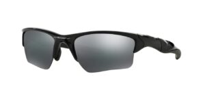 oakley half jacket 2.0 xl, oo9154 (01) polished black/black iridium 62mm, sunglasses bundle with original case, and accessories (5 items)