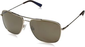 revo sunglasses harbor: polarized lens filters uv, metal navigator frame, gold frame with terra lens