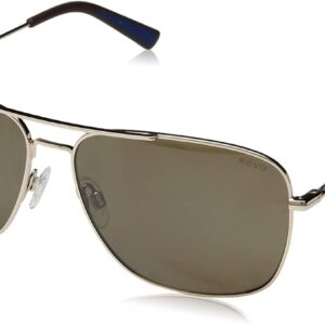 Revo Sunglasses Harbor: Polarized Lens Filters UV, Metal Navigator Frame, Gold Frame with Terra Lens