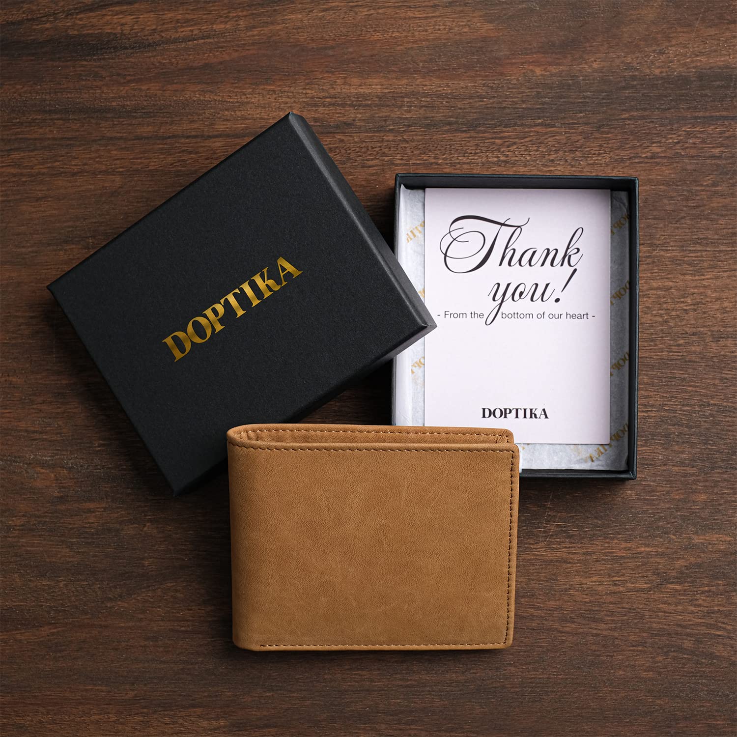 Fathers Day Birthday Gifts for Men, To My Husband Gifts, Anniversary Wedding Gifts for Husband from Wife, Leather Mens Wallet, Gifts for Him, Romantic Gifts for Husband, RFID Bifold Wallet for Men