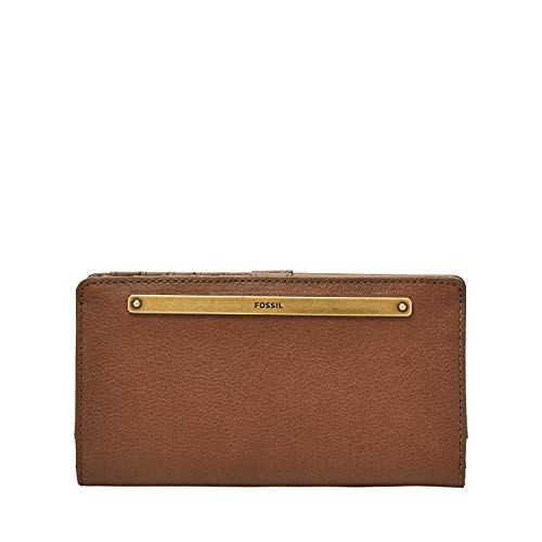 Fossil Women's Liza Leather Wallet Slim Minimalist Bifold, Brown (Model: SL7891200)