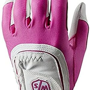 Wilson Staff Fit All Golf Glove, Pink/White