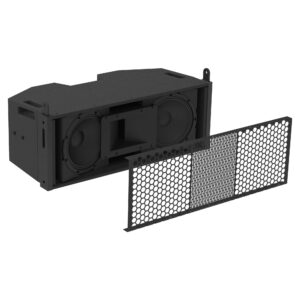 Sound Town ZETHUS Series 2 x 8” Line Array Loudspeaker, with Titanium Compression Driver, Plywood Construction, Full Range/Bi-amp Switchable, Black (ZETHUS-208BV2)