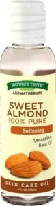 nature's truth 100% pure unscented base oil sweet almond (pack of 6)