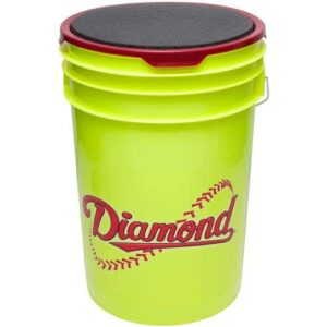 Diamond Official Fastpitch 11Ysc Softballs with Bucket 18 Ball Pack W/Bucket