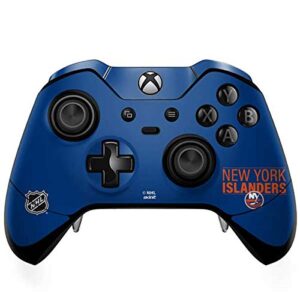 skinit decal gaming skin compatible with xbox one elite controller - officially licensed nhl new york islanders lineup design