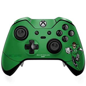 skinit decal gaming skin compatible with xbox one elite controller - officially licensed warner bros green lantern portrait design