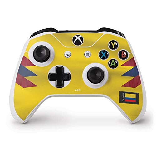 Skinit Decal Gaming Skin Compatible with Xbox One S Controller - Originally Designed Colombia Soccer Flag Design