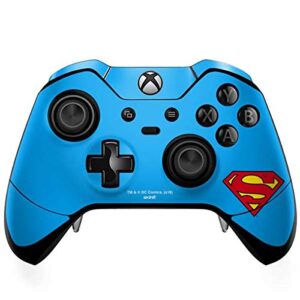 skinit decal gaming skin compatible with xbox one elite controller - officially licensed warner bros superman official logo design