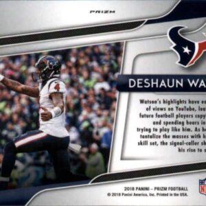 2018 Panini Prizm Hype Prizm Retail #13 Deshaun Watson Houston Texans NFL Football Trading Card