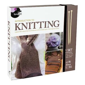 spicebox introduction to knitting kit - discover the joy of creating cozy, handmade items