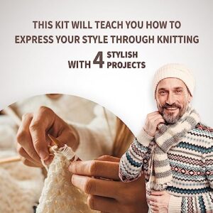 SpiceBox Introduction to Knitting Kit - Discover The Joy of Creating Cozy, Handmade Items