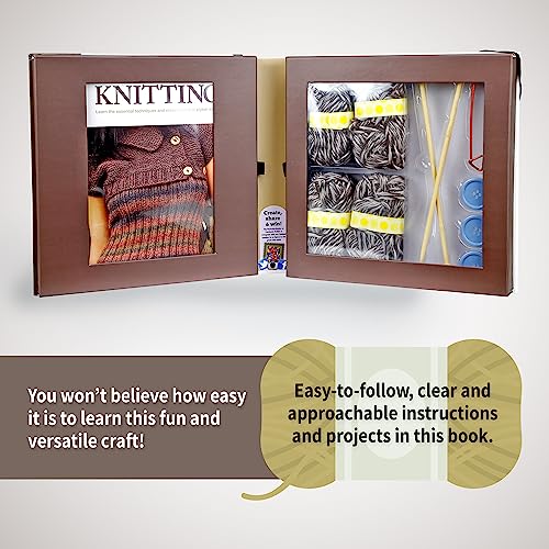 SpiceBox Introduction to Knitting Kit - Discover The Joy of Creating Cozy, Handmade Items