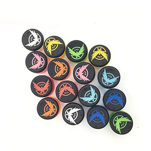 2 x High Extender Analog Thumbsticks Cap Thumb Stick Grips Joystick Cap Cover for Playstation 4 for PS4 Xbox 360 PS3 Controller (Red Eagle)