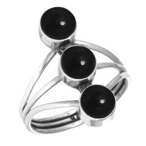 jeweloporium black onyx real 925 silver ring for women gemstone cocktail silver ring size 10.5 anniversary - gift victorian jewelry