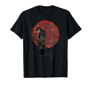 samurai t-shirt japanese retro art print t-shirt bushido tee