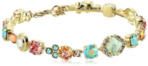 sorrelli mango tango women's assorted round crystal line bracelet, bright multi, 7