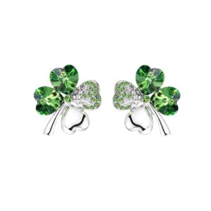 st patrick's day earrings women - st patrick's earrings - shamrock earring silver (silver earrings)