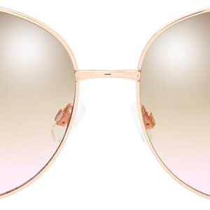 The Fresh Classic Crystal Elegant Women Beauty Design Sunglasses Gift Box (L142-Gold, Brown/Pink)