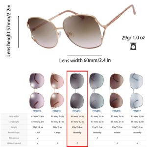 The Fresh Classic Crystal Elegant Women Beauty Design Sunglasses Gift Box (L142-Gold, Brown/Pink)