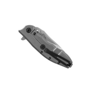 Zero Tolerance Hinderer Pocketknife; 3.5-Inch CPM 20CV Steel Blade, KVT Ball-Bearing Opening System, Flipper, Reversible Deep Carry Clip, Titanium Handle, Made in USA (0562TI), Grey