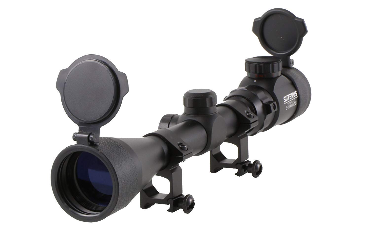 Sutekus Tactical Scope 3-9x40 Rangefinder Red & Green Illuminated Optics Reticle Crosshair Scope with 0.79"(20mm) Free Mounts