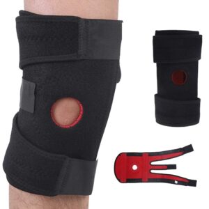 estink knee support brace, 1pcs adjustable compression knee patellar tendon support brace sports knee protector for men women meniscus tear arthritis pain injury recovery sports