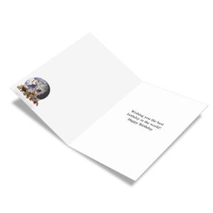 The Best Card Company Birthday Greeting Card with 5 x 7 Inch Envelope (1 Card) Bday Uno Mundo C6840ABDG