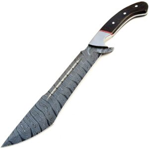 pal 2000 knives kni-9369 custom handmade damascus steel 16 inches knife wenge wood handle