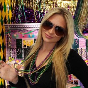 Metallic Beaded Necklaces, Mardi Gras Necklaces, Festive Necklace Multi Packs (144 Piece Pack)